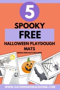 5 Spooky Halloween Playdough Mats (Free Printable) - Gathering Grace Home